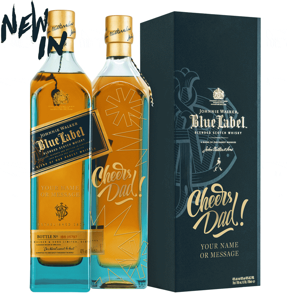 Personalised Johnnie Walker Blue Label - Personalised Father's Day Gift - INKD